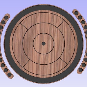 Tournament Crokinole Board With Button Holders-digital Download Cut ...