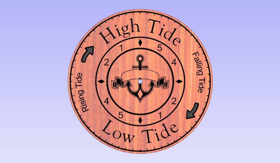 Anchor Tide Clock-nautical-tidal-ocean-tides Digital Download Cut File ...