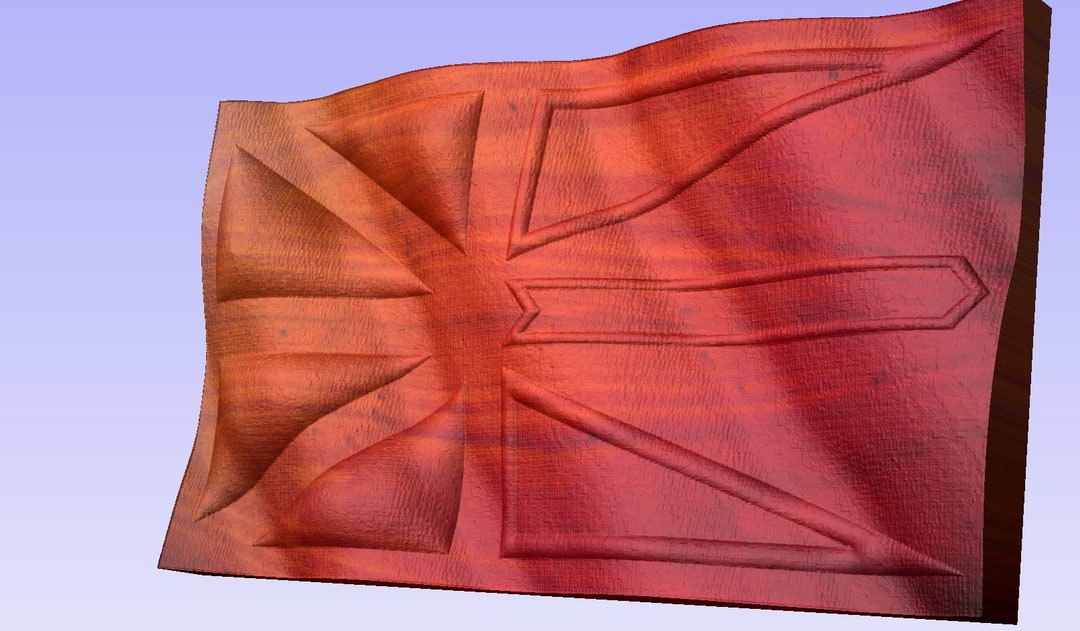 Newfoundland Wavy Flag (extruded) CNC Files for Wood, 3D STL Model ...