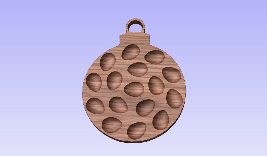 16 Egg Round Devilled Egg Christmas Ornament-tray-platter-cnc Files for Wood, STL+ Bonus VECTRIC ...