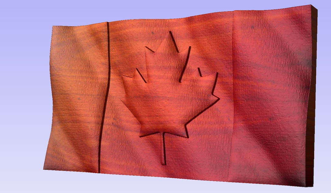 Canada Wavy Flag - CNC Files for Wood, 3D STL Model + Bonus VECTRIC ...