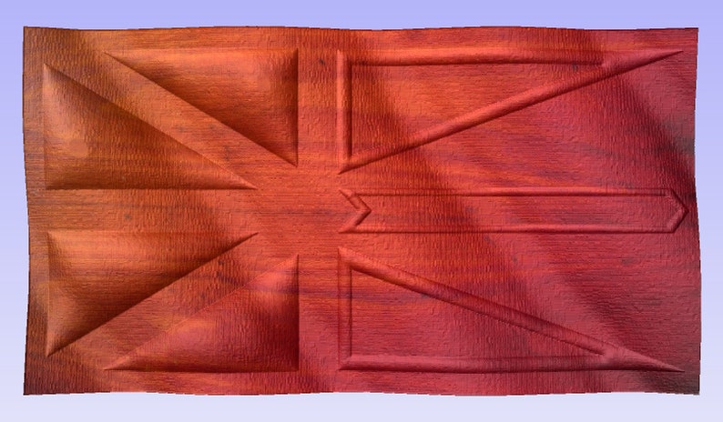 Newfoundland Wavy Flag (extruded) CNC Files for Wood, 3D STL Model ...