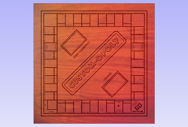 Custom-opoly Create Your Own Monopoly Board Digital Download Cut File ...