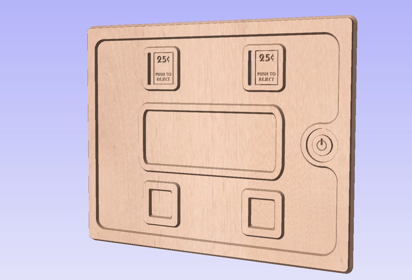 Faux VPIN-PINBALL Coin Door-digital Download Cut File Vectric-glowforge ...