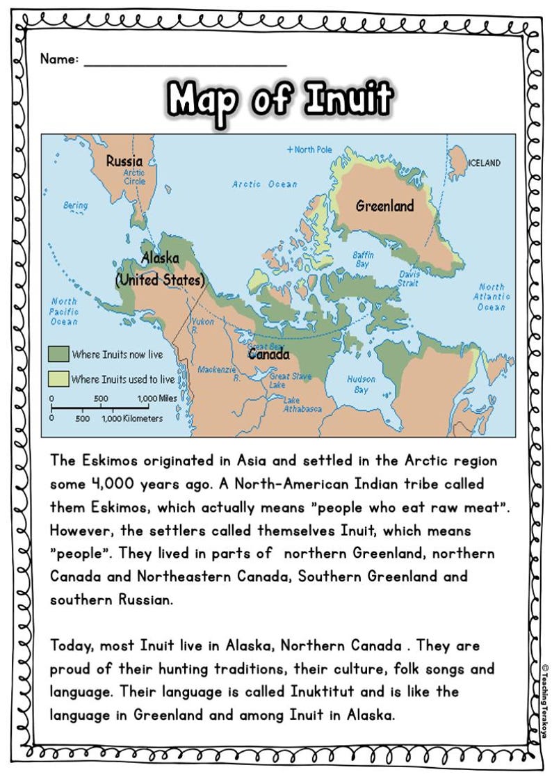 Inuit: Indigenous Cultures Informational Text and Research - Etsy