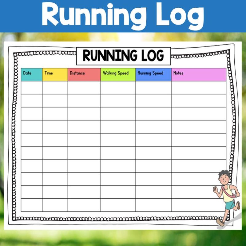 Running Log - Etsy