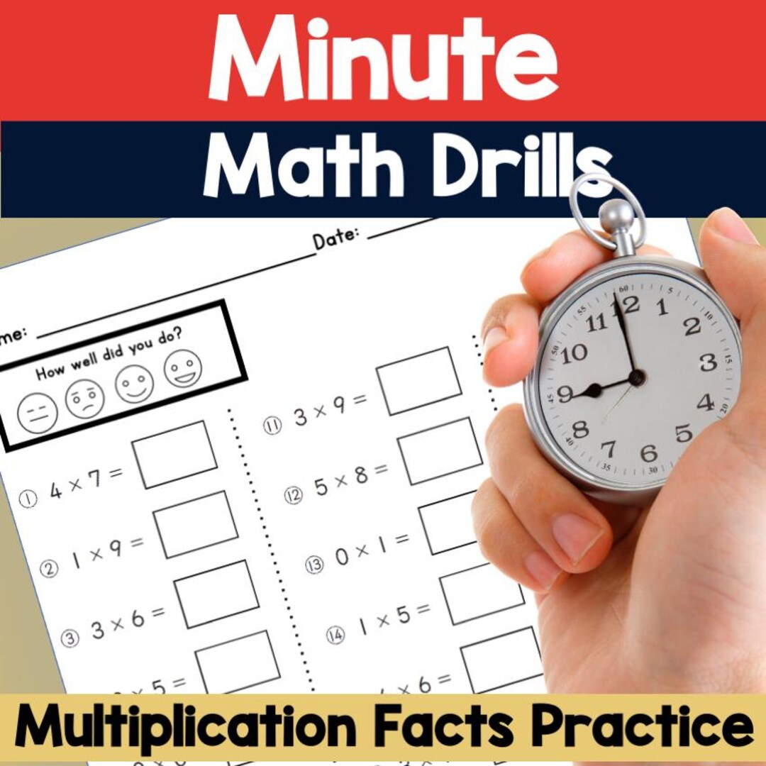 Multiplication Facts Practice (drills, Five Minute Math, Math Mad ...