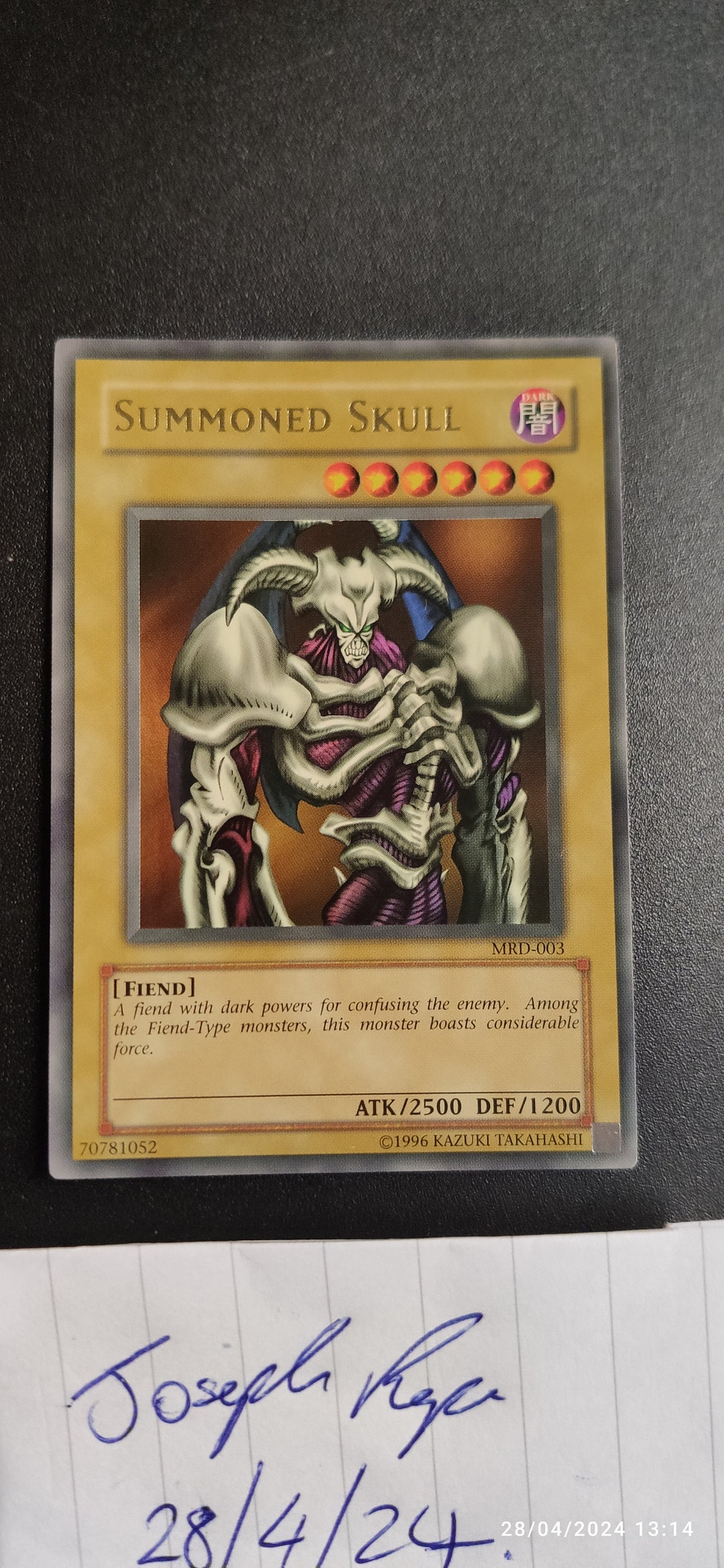 Yu-gi-oh Summoned Skull MRD American Version Mint Beautiful - Etsy