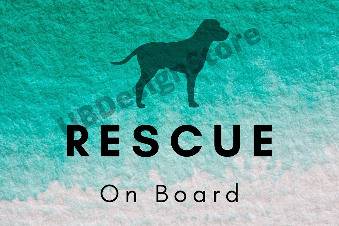 Dog Rescue on Board Digital Downloadable or Printable - Etsy