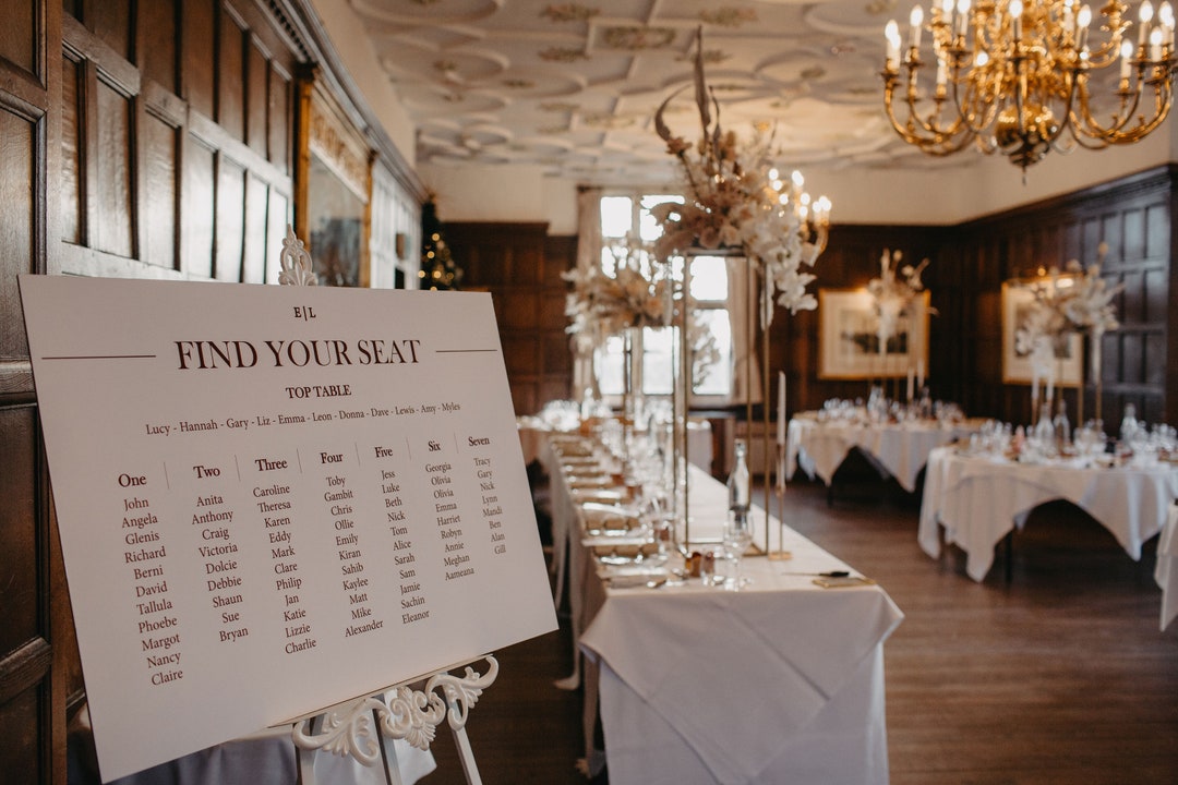 Digital, Downloadable Wedding Table Plan, Classic Simple Design ...
