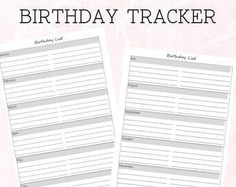 Green Birthday List Printable | Organise Your Life With Nature-inspired ...