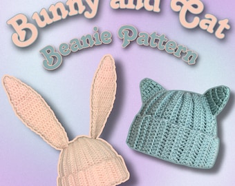 Crochet Bunny Beanie Pattern - Etsy