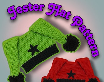 Jester Hat PDF Crochet Pattern INSTANT DOWNLOAD - Etsy