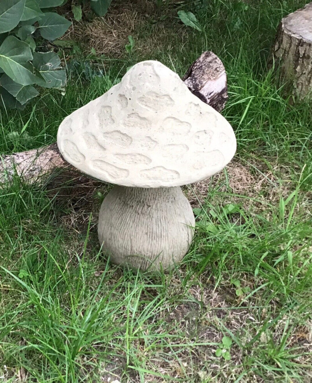Stone Spotty Mushroom Statue Stone Garden Ornament Fungi - Etsy