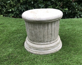 Stone Garden Round Solid Heavy Plinth Column Pedestal Ornament - Etsy