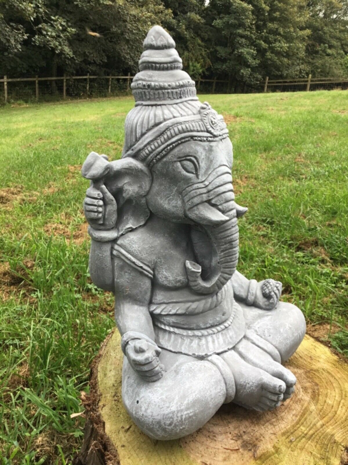 Large Stone Ganesh Elephant Praying Garden Statue Ornament - Etsy UK