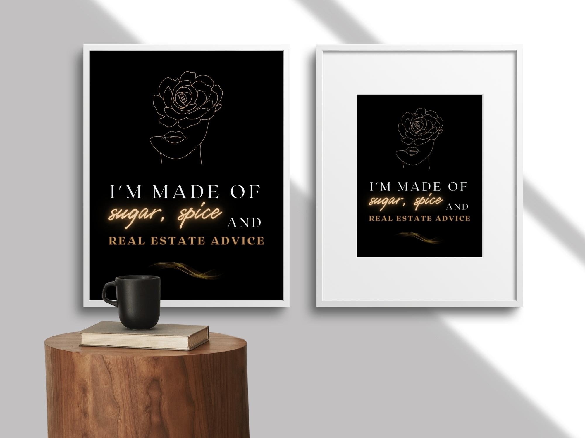 Realtor Printable Wall Art, Minimalism, Real Estate Agent Décor, Real ...