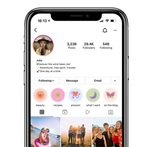 25 Colorful Gradient Insta Highlight Covers, Colorful, Retro, Groovy ...