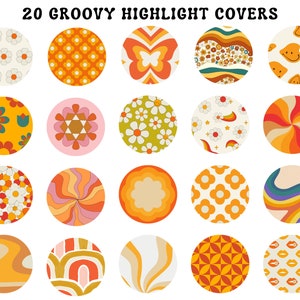 25 Groovy Instagram Highlight Covers Seventies 70s IG Story - Etsy