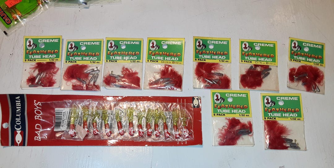 57 New Dressed Jigs/45 Creme/12 Bad Boyz/all Feathered/all New/all ...
