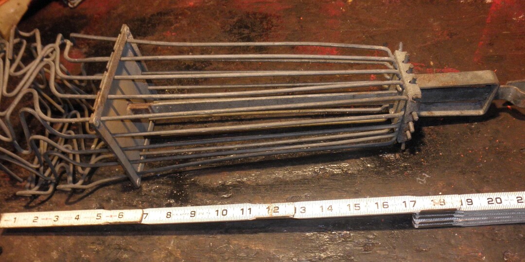 Vintage Square Mechanical Chimney Flue Cleaner Sweep Metal USA Cottage ...