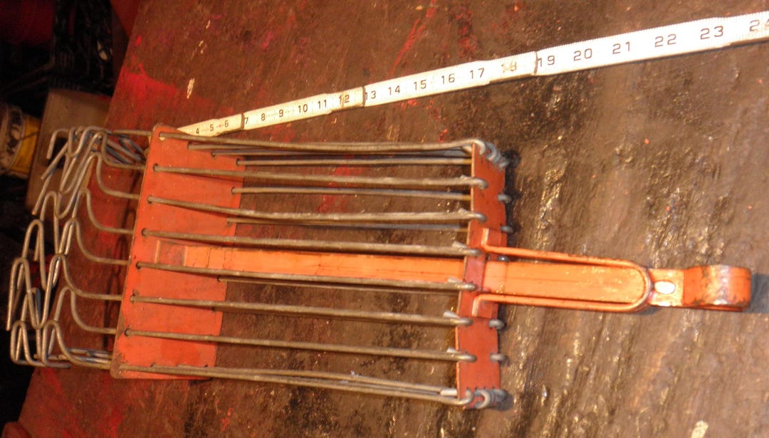 Vintage Neuman Chimney Flue Cleaner RECTANGLE Sweep Metal USA Cottage ...