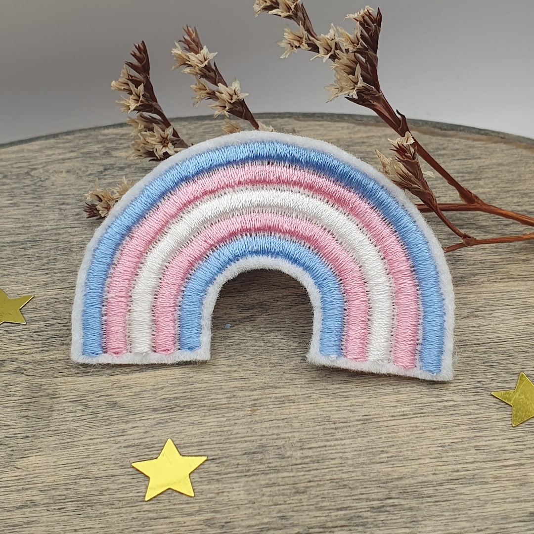 Transgender Pride Rainbow Patch - Iron On/sew on LGBT Embroidery ...