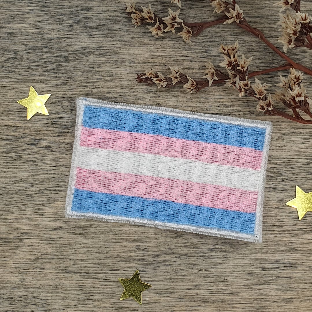Transgender Pride Flag Embroidery Patch: Iron-on or Sew-on. LGBT ...