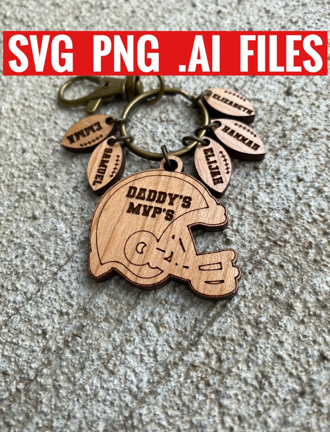 Digital File, Father's Day Keychain File for Glowforge Laser, Omtech ...