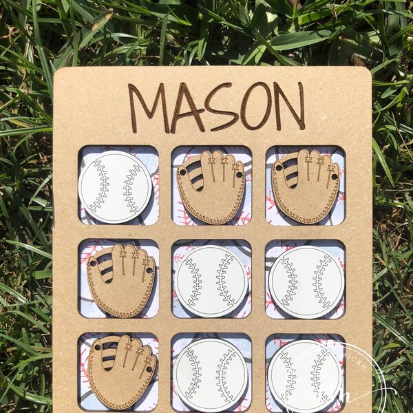 Baseball Tic Tac Toe - Etsy