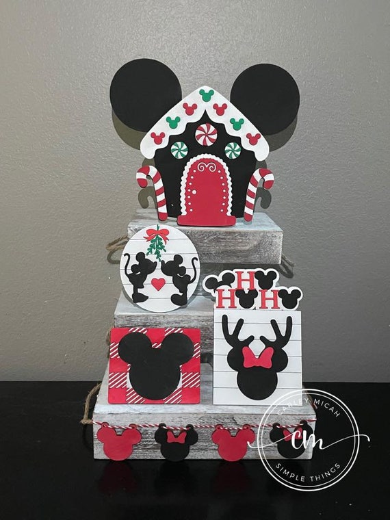 Disney Inspired Mickey Gingerbread House and 5 Tiered Tray | Etsy