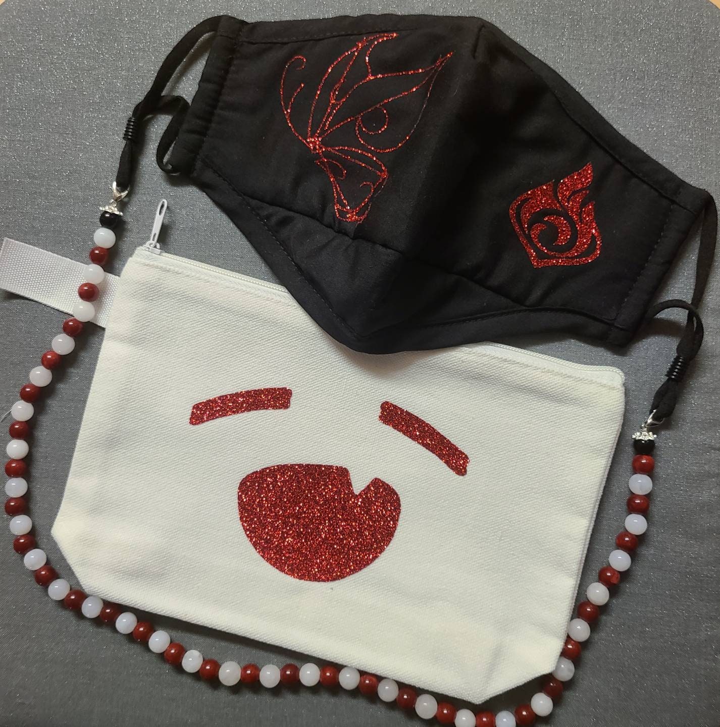 Hu Tao Mask Hu Tao Merch Hu Tao Makeup Bag Hu Tao Mask - Etsy Hong Kong