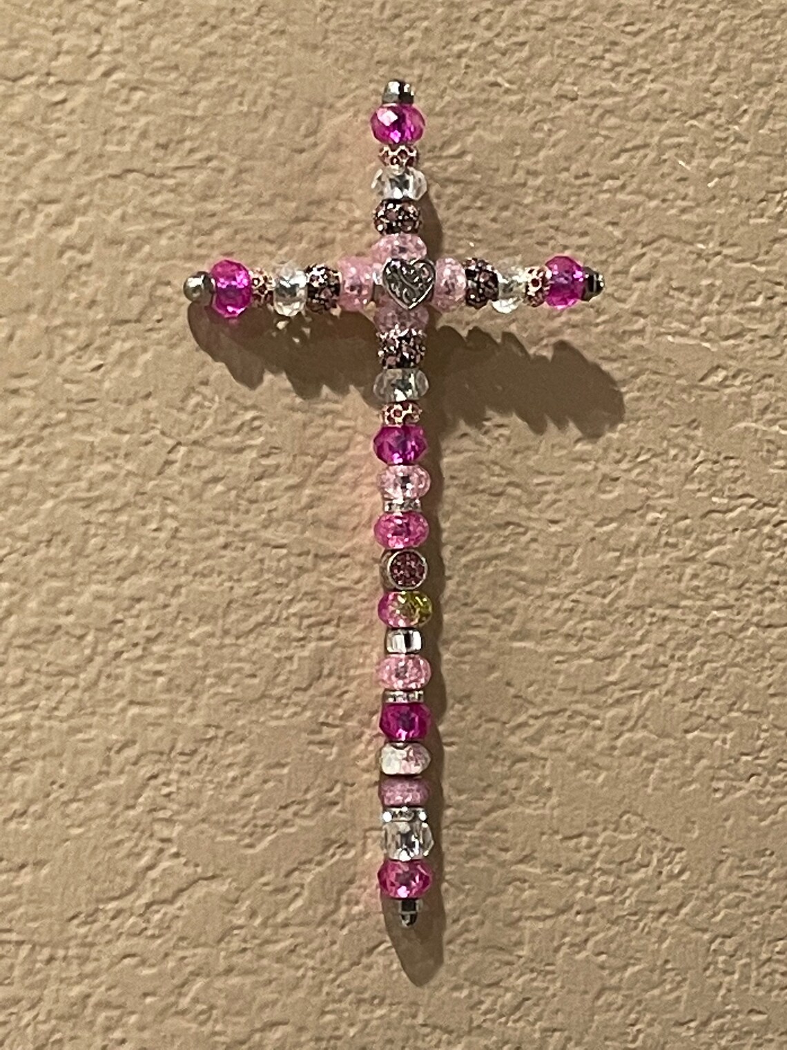 Custom Beaded Crosses, Wall Hanging (stake Removed) or Stake for Adding ...