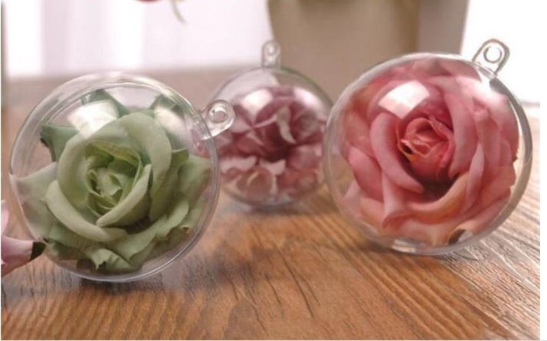 10 Pack Clear Fillable Hanging Balls - DIY Party Decoration, Party ...