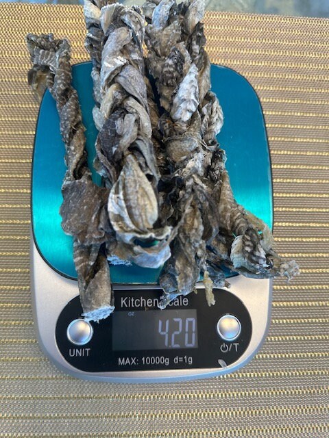 COD Skin Dog Chews - Dried Cod Chews - Pet Chews - Dehydrated Cod Dog ...