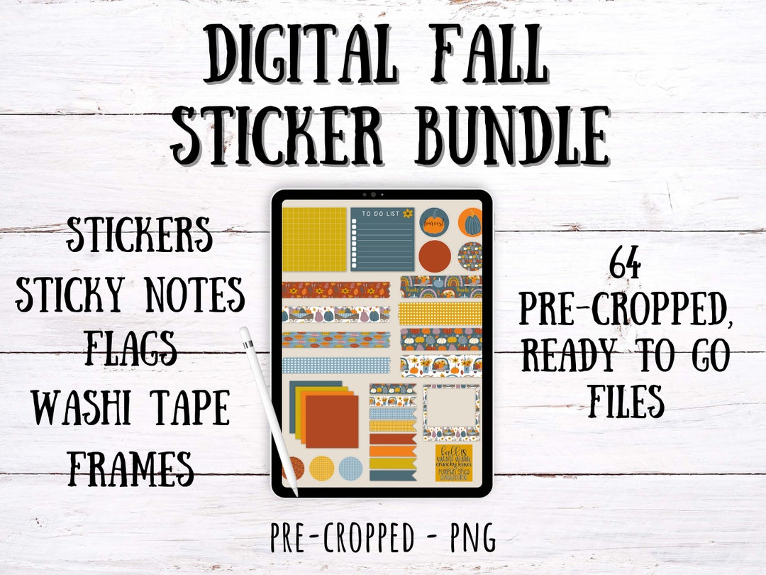 Fall Digital Stickers, Digital Planning, Digital Planner, Washi Tape ...