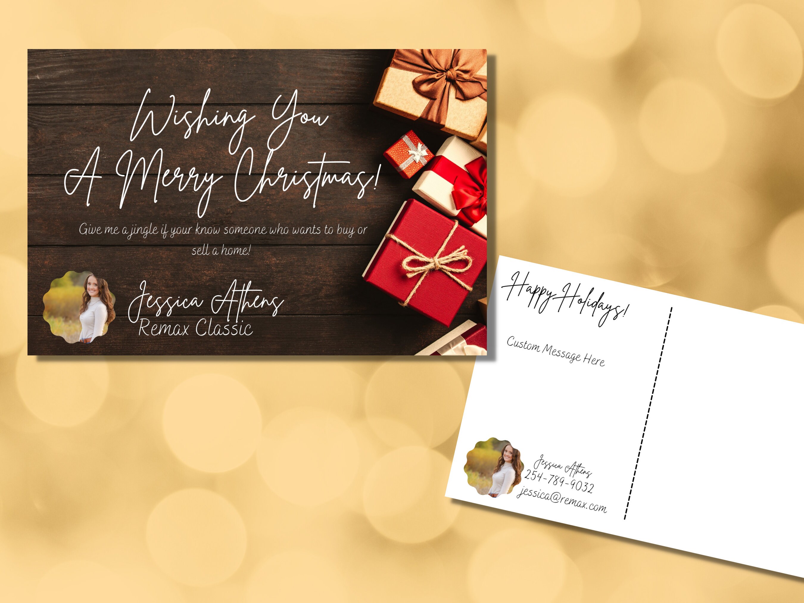 Realtor Christmas Postcard | Real Estate Christmas Post Card | Real ...