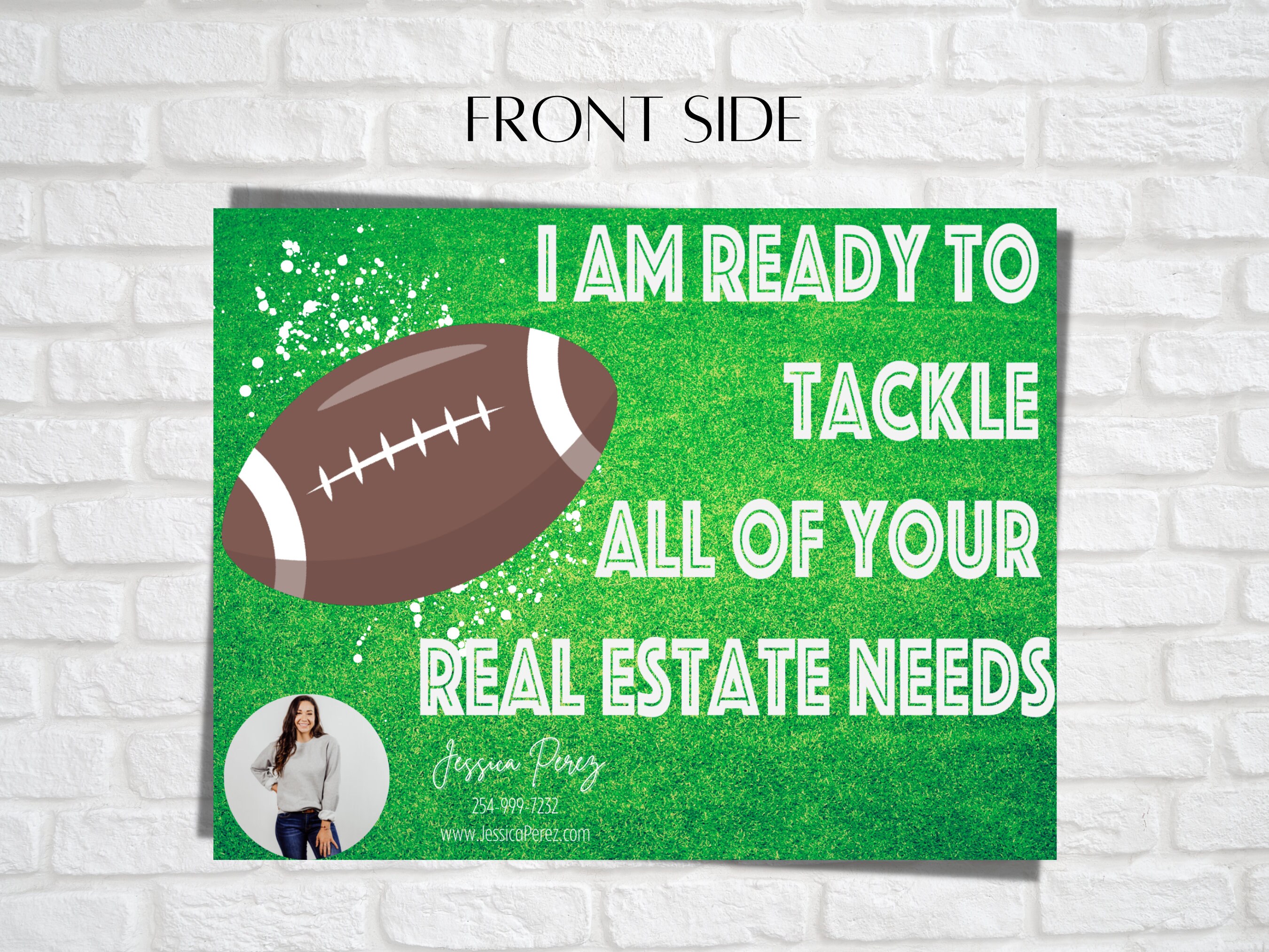 Real Estate Football Postcard: Agent Marketing Template (editable) - Etsy