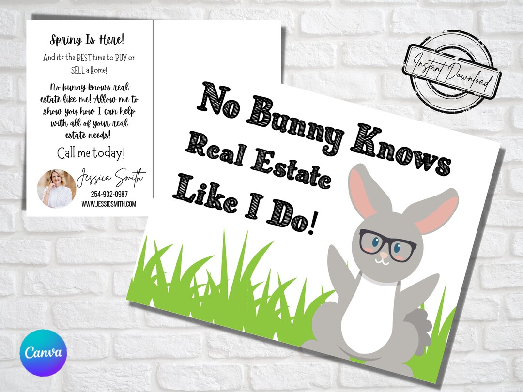 Easter Real Estate Post Card Template | Realtor Easter Marketing | Real ...