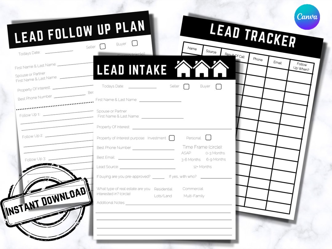 Real Estate Lead Tracker | Lead Intake, Lead Follow up | Real Estate ...