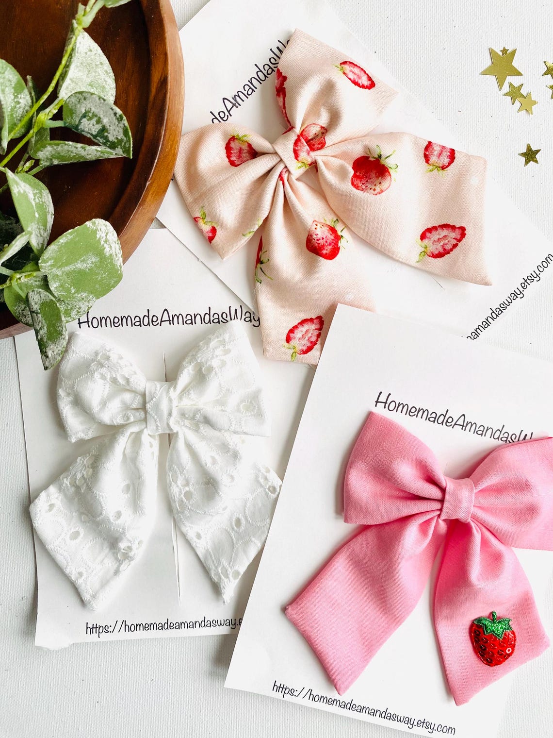 Strawberry Sailor Bow| Felt Stawberry Headband| Strawberry Charm Bow ...