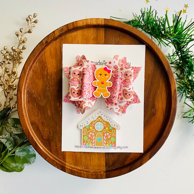 Gingerbread Hair Bow - Etsy
