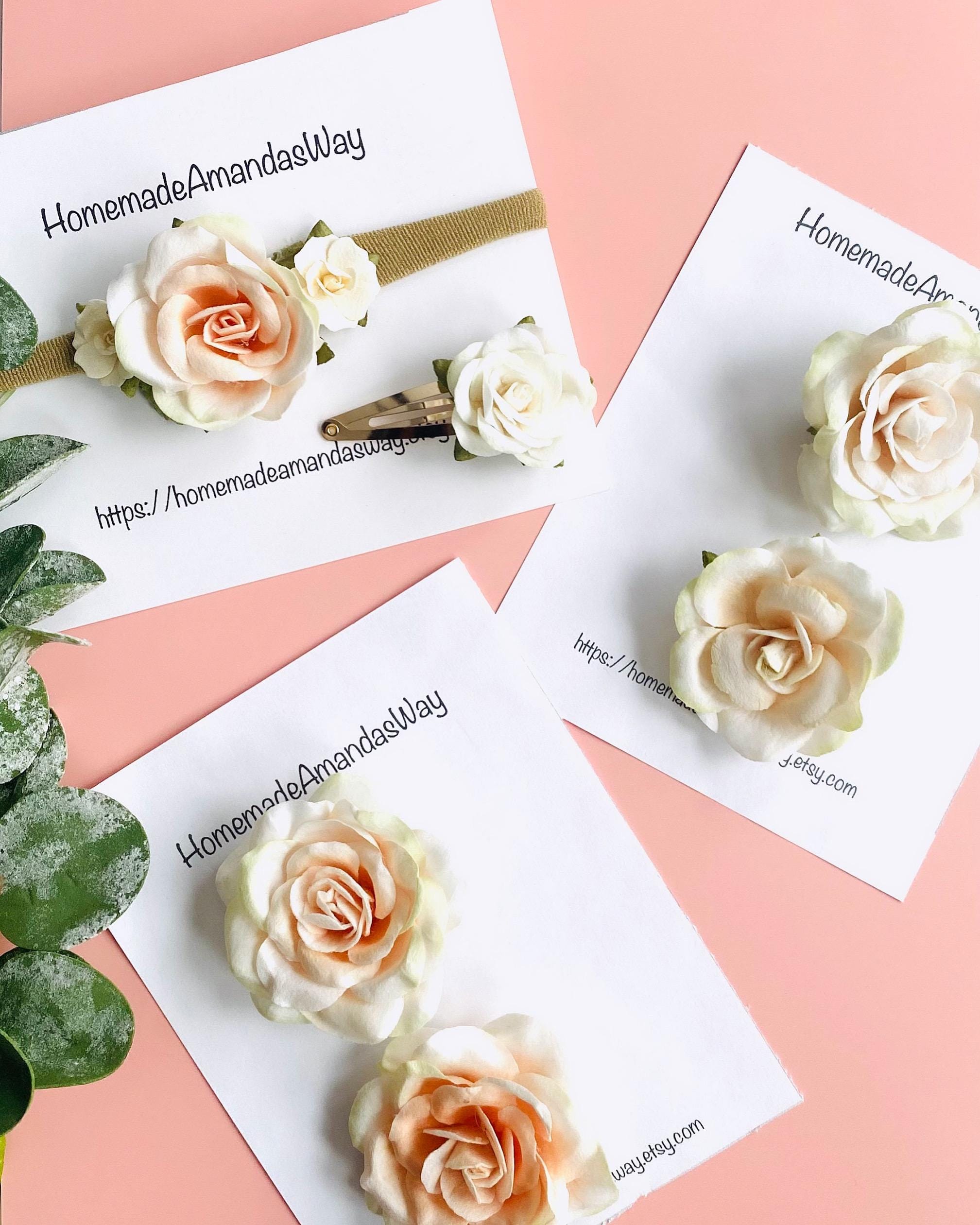 Floral Hair Clip| Floral Headband| Flower Crown| Baby Girl Headband ...