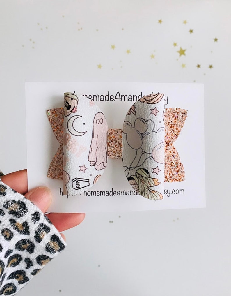 Halloween Mouse Bow| Magical Mummy Mouse Bow| Sheet Ghost Bow ...