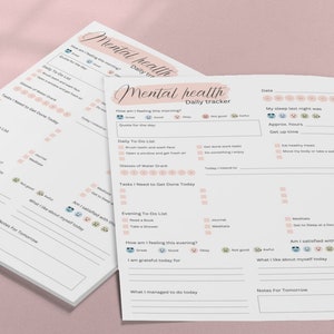 Printable Instant Digital Download Mental Health Tracker PDF Mental ...