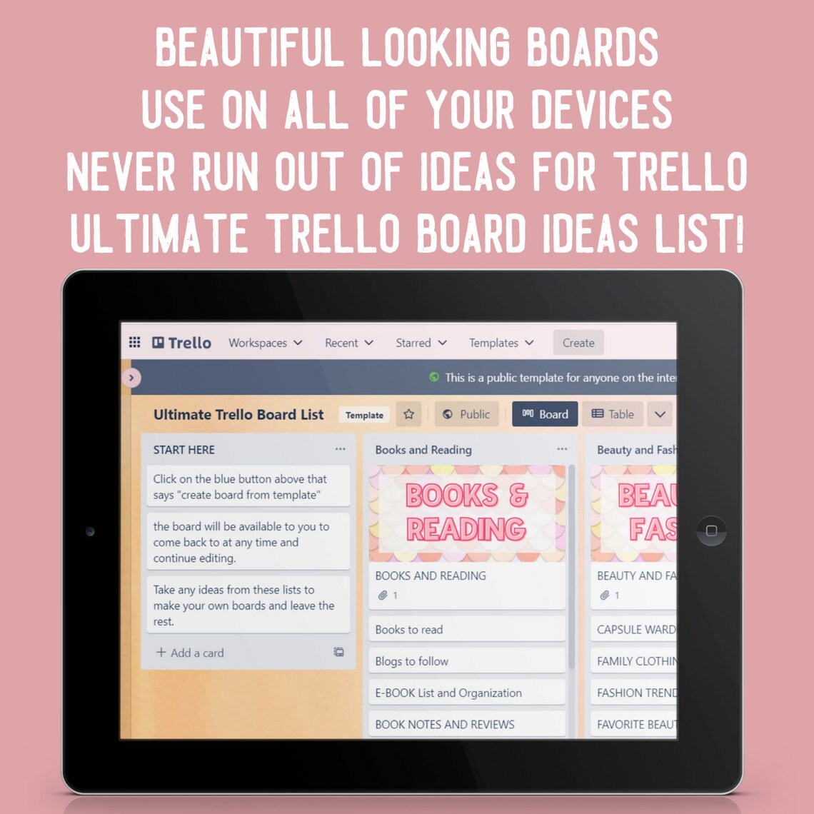 Ultimate Trello Board Ideas List Template Trello Board - Etsy