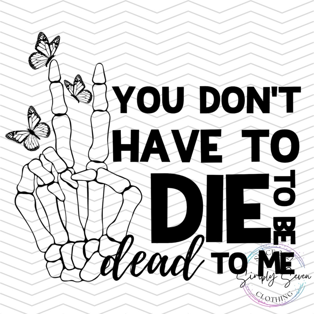 Dead to Me, Supernatural Skeletal Hand and Butterflies PNG - Etsy