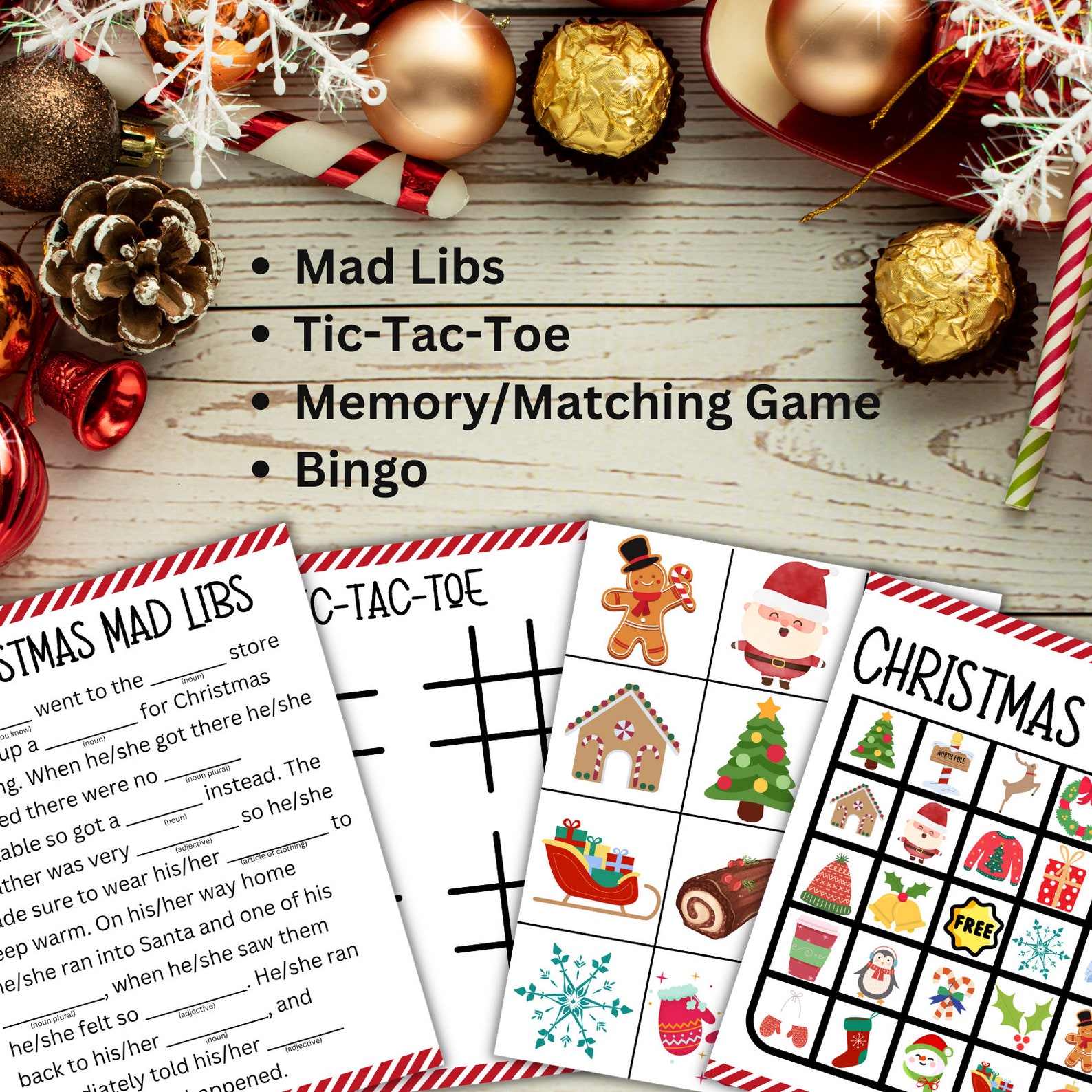 Printable Christmas Holiday Activity Set for the Whole Family Printable ...
