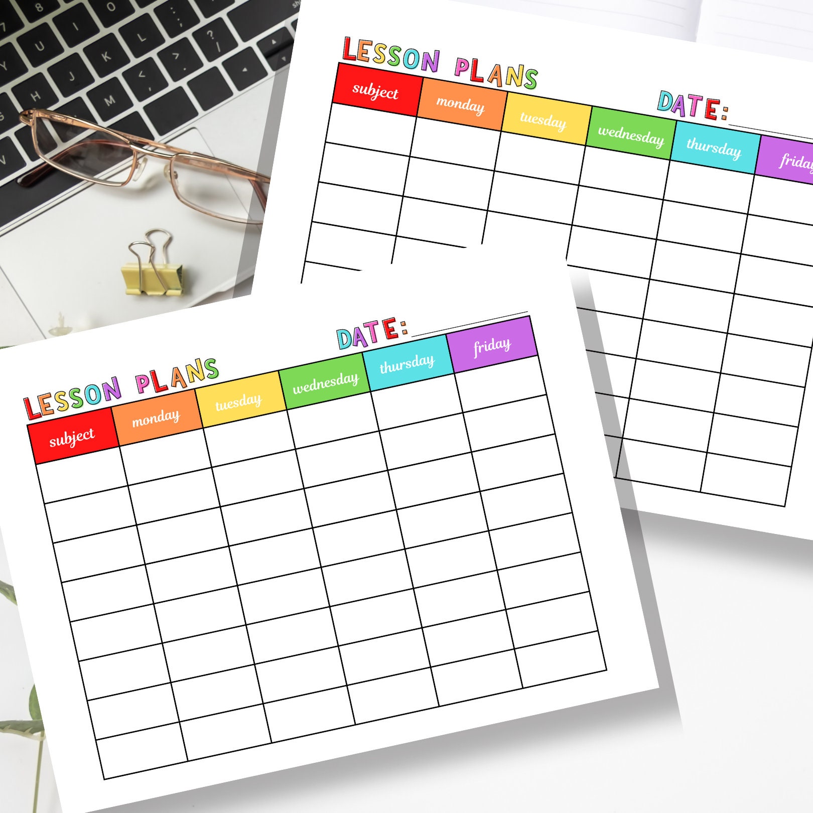 Lesson Plan Template, Weekly Lesson Plan, Weekly Schedule, Fillable PDF ...