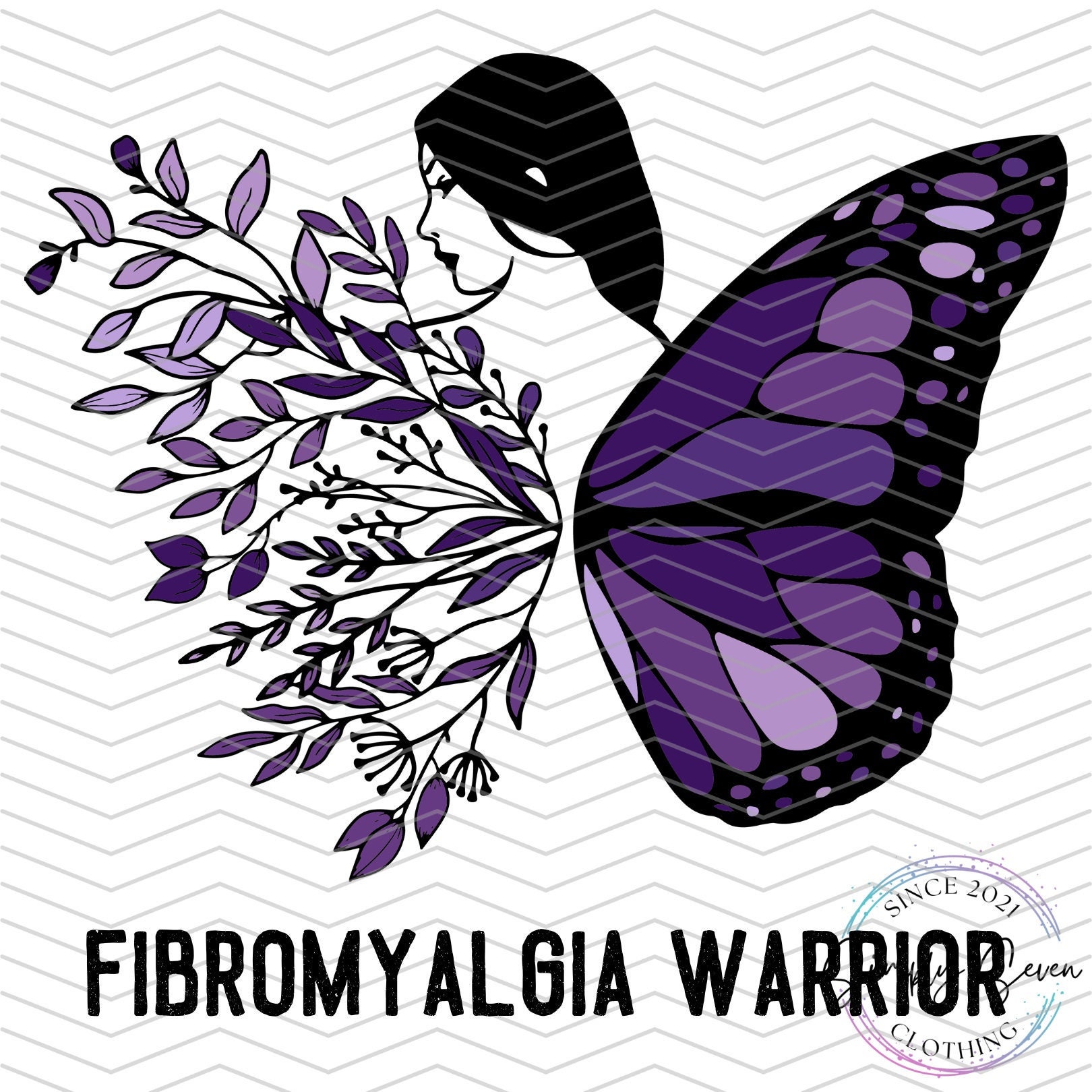 Fibromyalgia Warrior Digital Download Design PNG Fibromyalgia Awareness ...
